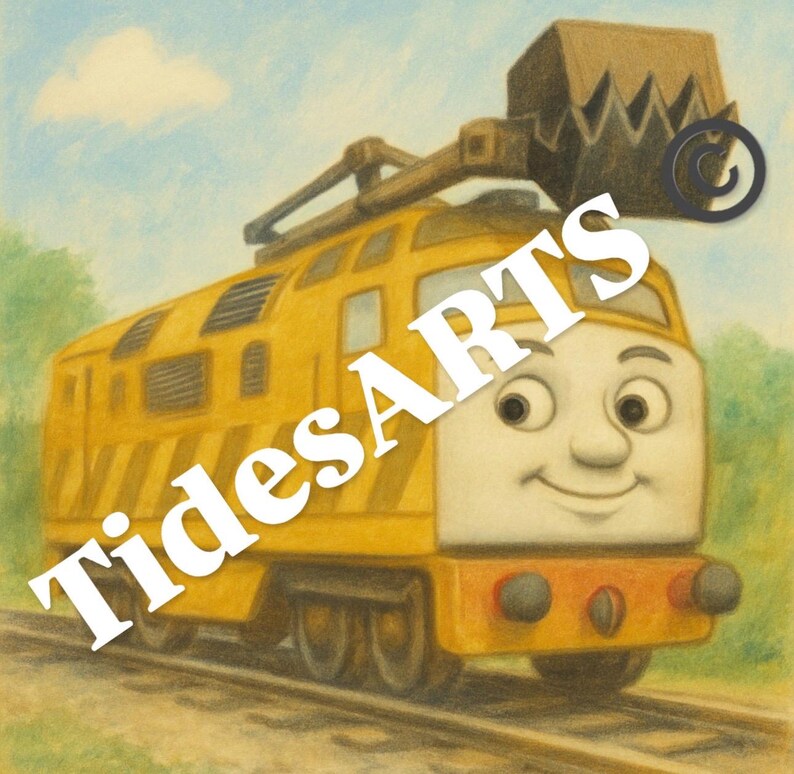 Diesel Ten ART, Thomas the Tank Engine Print, Cool Qwerky Children’s ...