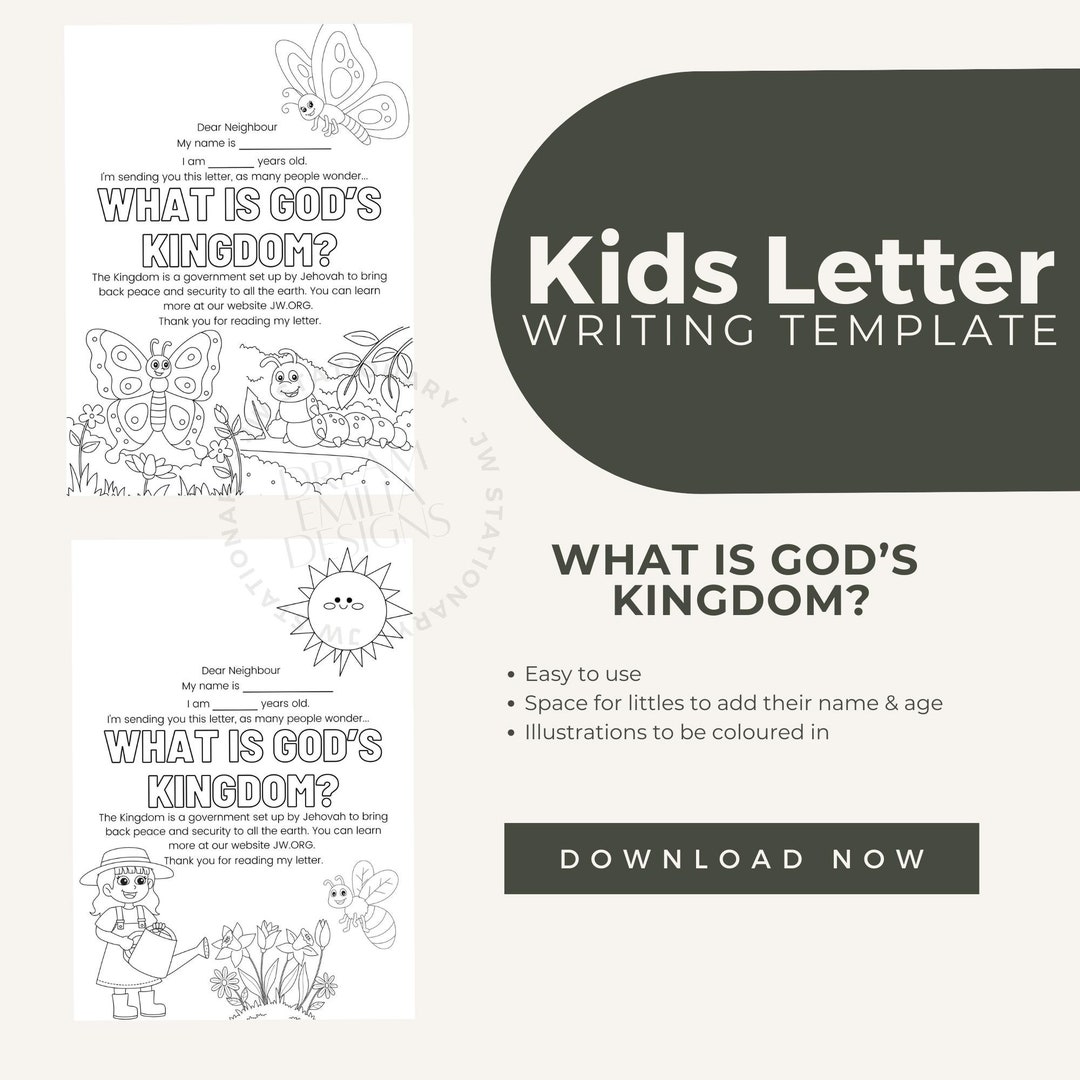 Kids Letter Writing Paper, Coloring Illustrations (digital Download) - Etsy