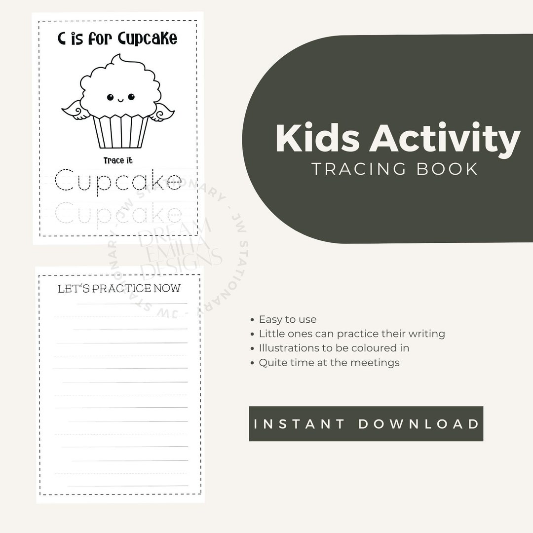 JW Stationery, INSTANT DOWNLOAD, Learning to Trace Activity Book for ...