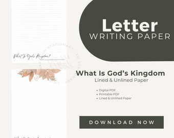 INSTANT DOWNLOAD, JW Stationery, Letter Writing Paper, Purple Flowers ...