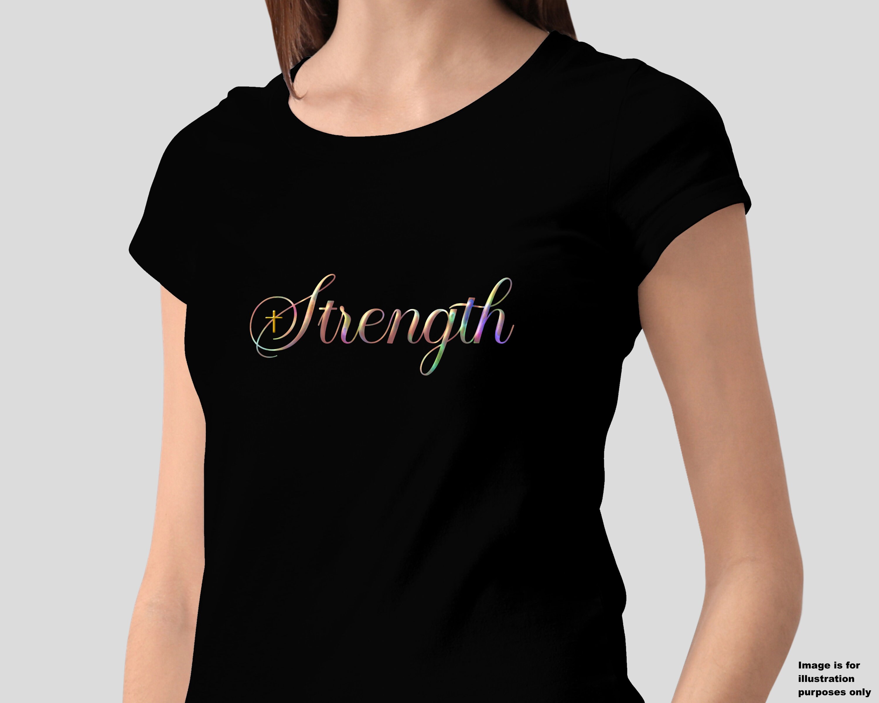 Strength Cross SVG PNG: Christian Scripture Design (digital Download ...