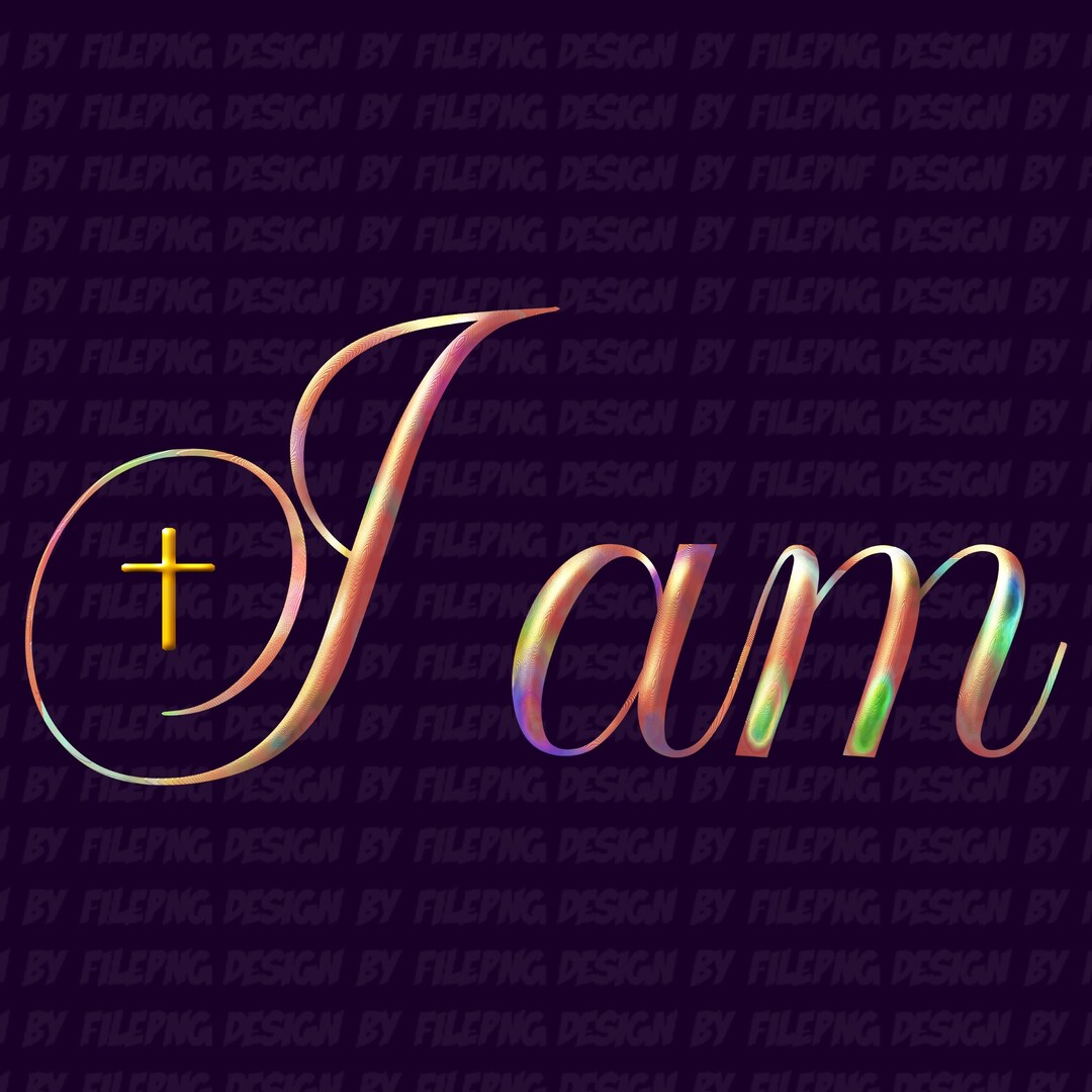 I Am and Cross SVG PNG: Christian Bible Verse Design (digital Download ...