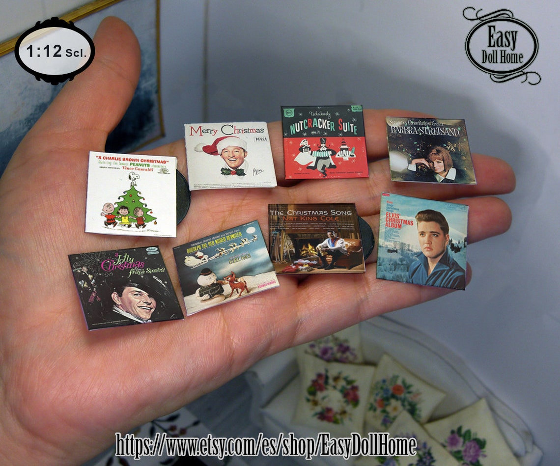 1:12 Scale Music Christmas Vintage Albums, Authentic Reproductions ...
