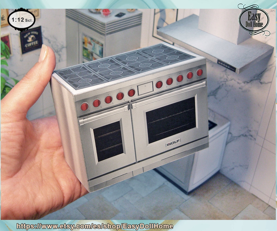 Miniature Kitchen Modern Oven Stove, Exact Representation of High-end ...