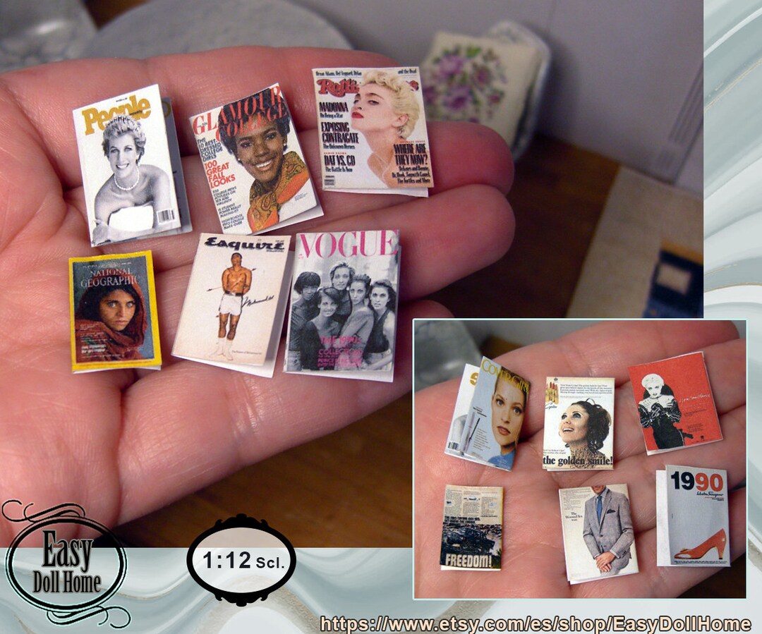 1:12 Scale Best Iconic Cover Magazines, Authentic Reproductions ...