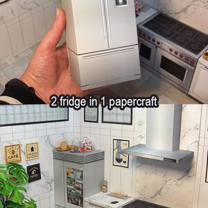 Miniature Modern Fridge, 2 Options, Representation of High-end ...