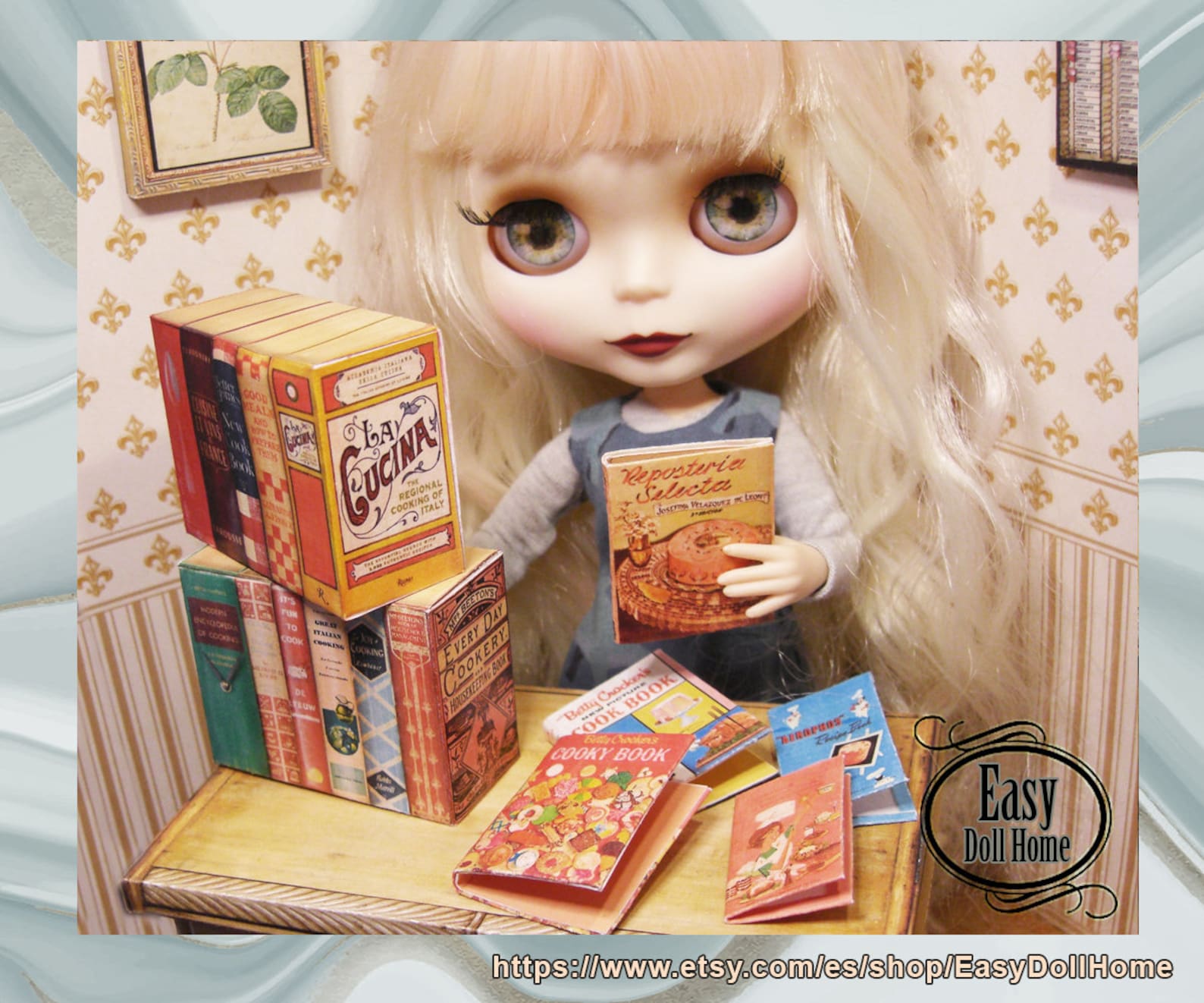 Printable 1:6 Miniature Cookbooks Covers Big Collections in - Etsy