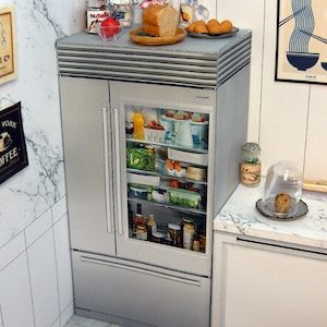 Miniature Modern Fridge, 2 Options, Representation of High-end ...