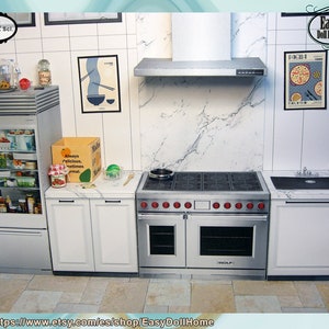 Miniature Kitchen Modern Oven Stove, Exact Representation of High-end ...