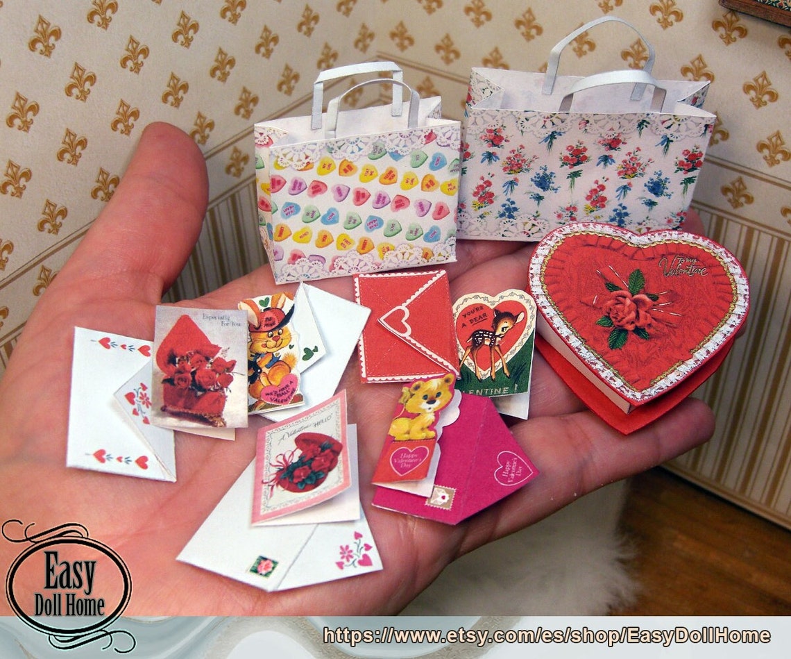 1:6 Printable Miniature Vintage Valentine's Gifts Set. - Etsy