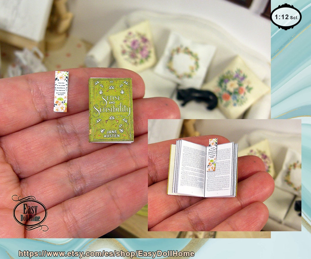 1:12 Scale, Sense and Sensibility, Miniature Illustrated Book and ...