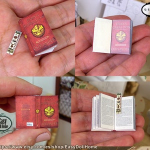 1:12 Scale, Outlander Novel, Miniature Book and Bookmark, Dollhouse ...