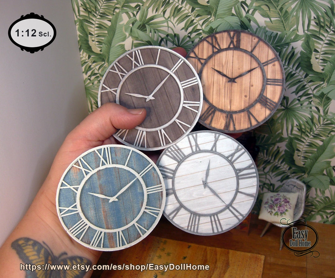 1:12 Scale Miniature Clocks, Modern Dollhouse DIY (printable Digital ...