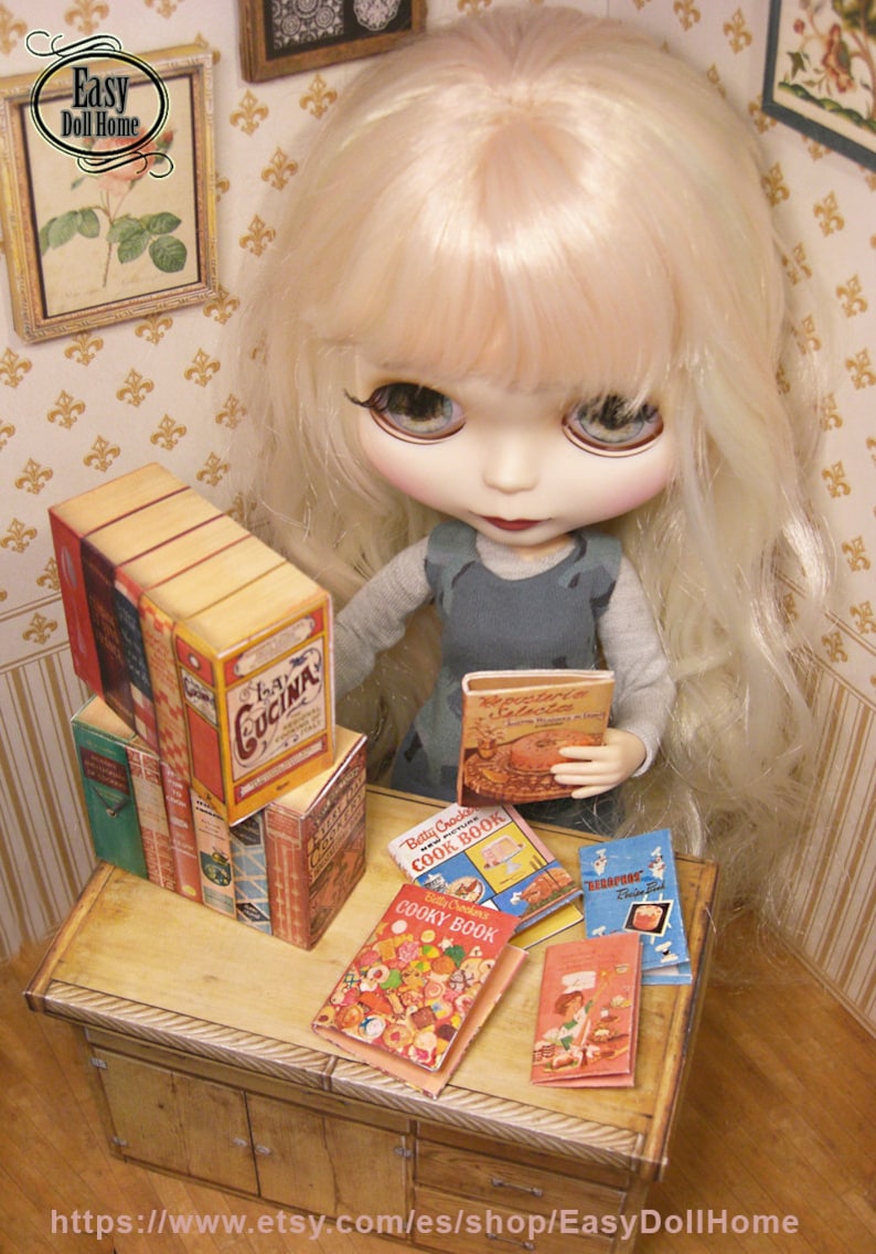 Printable 1:6 Miniature Cookbooks Covers Big Collections in - Etsy