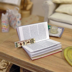 1:12 Scale, Outlander Novel, Miniature Book and Bookmark, Dollhouse ...