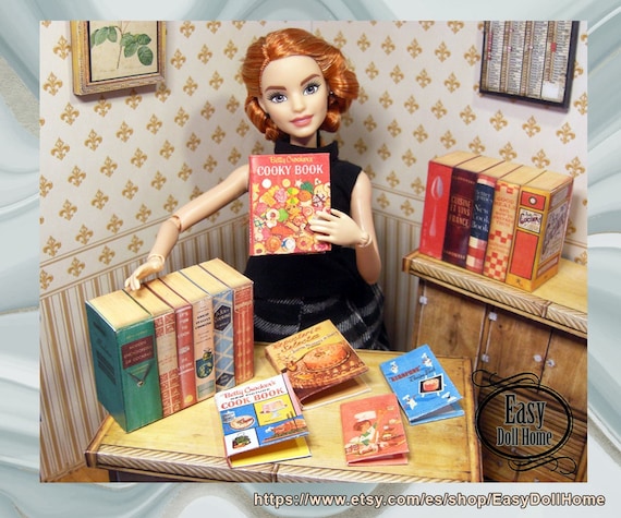 Printable 1:6 Miniature Cookbooks Covers Big Collections in - Etsy