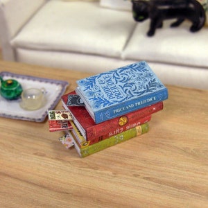 1:12 Scale, Pride and Prejudice, Miniature Book and Bookmark, Jane ...