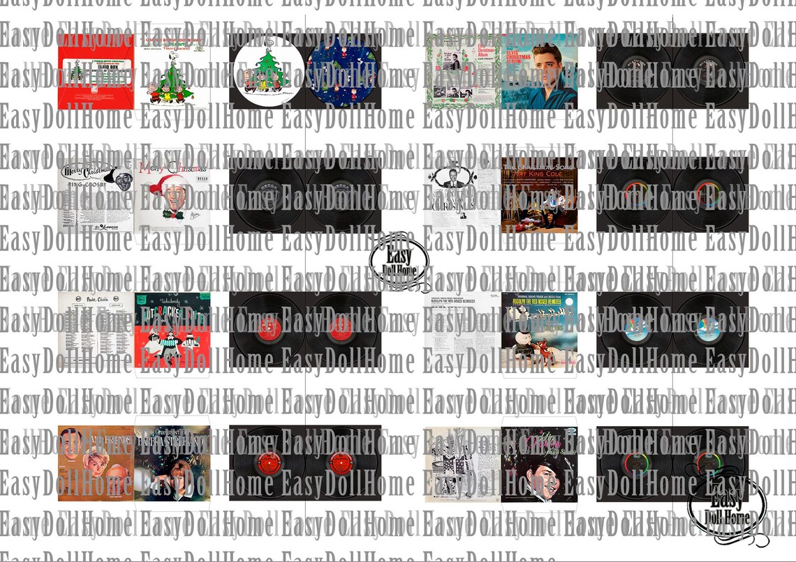 1:12 Scale Music Christmas Vintage Albums, Authentic Reproductions ...