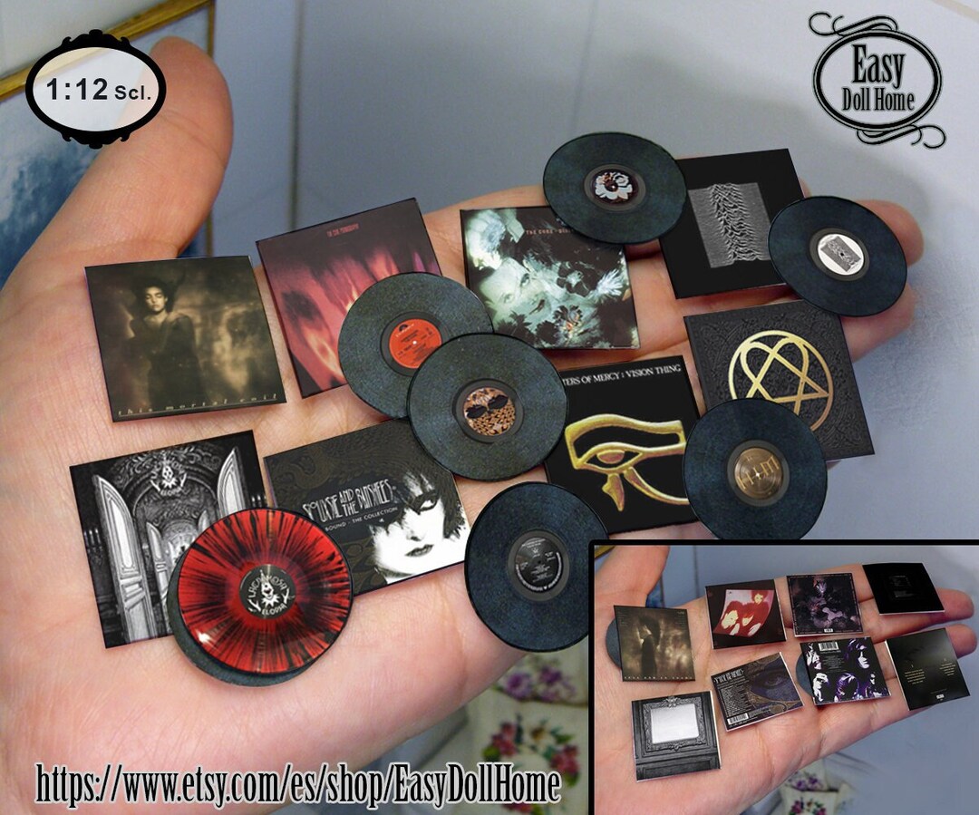 1:12 Scale ,miniature Vinyl Records, Lp, Albums of Gothic, Post Punk ...