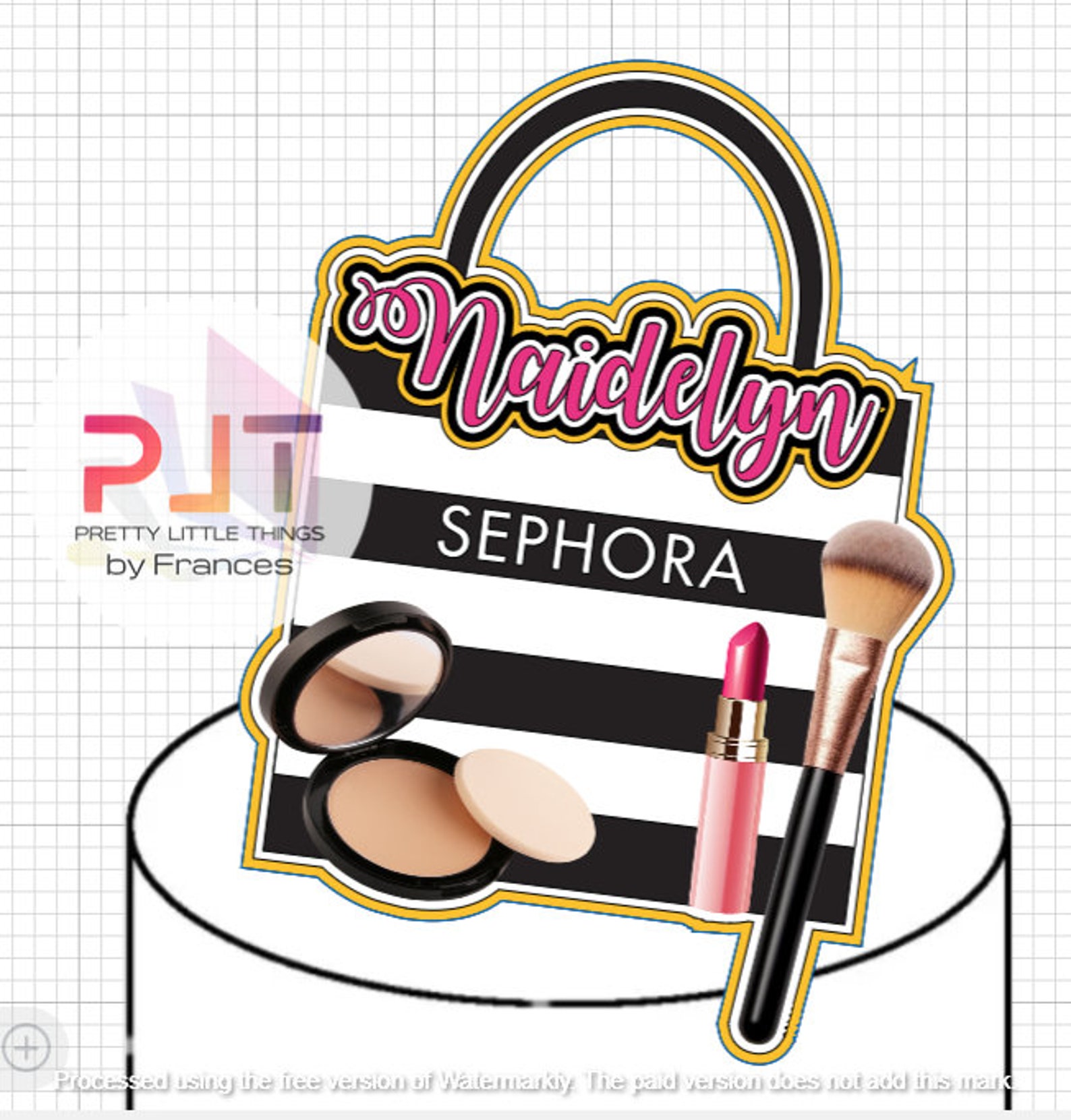 Cartera Sephora-deluxe Cake Topper Bolsa De Marca Archivo Digital SVG ...
