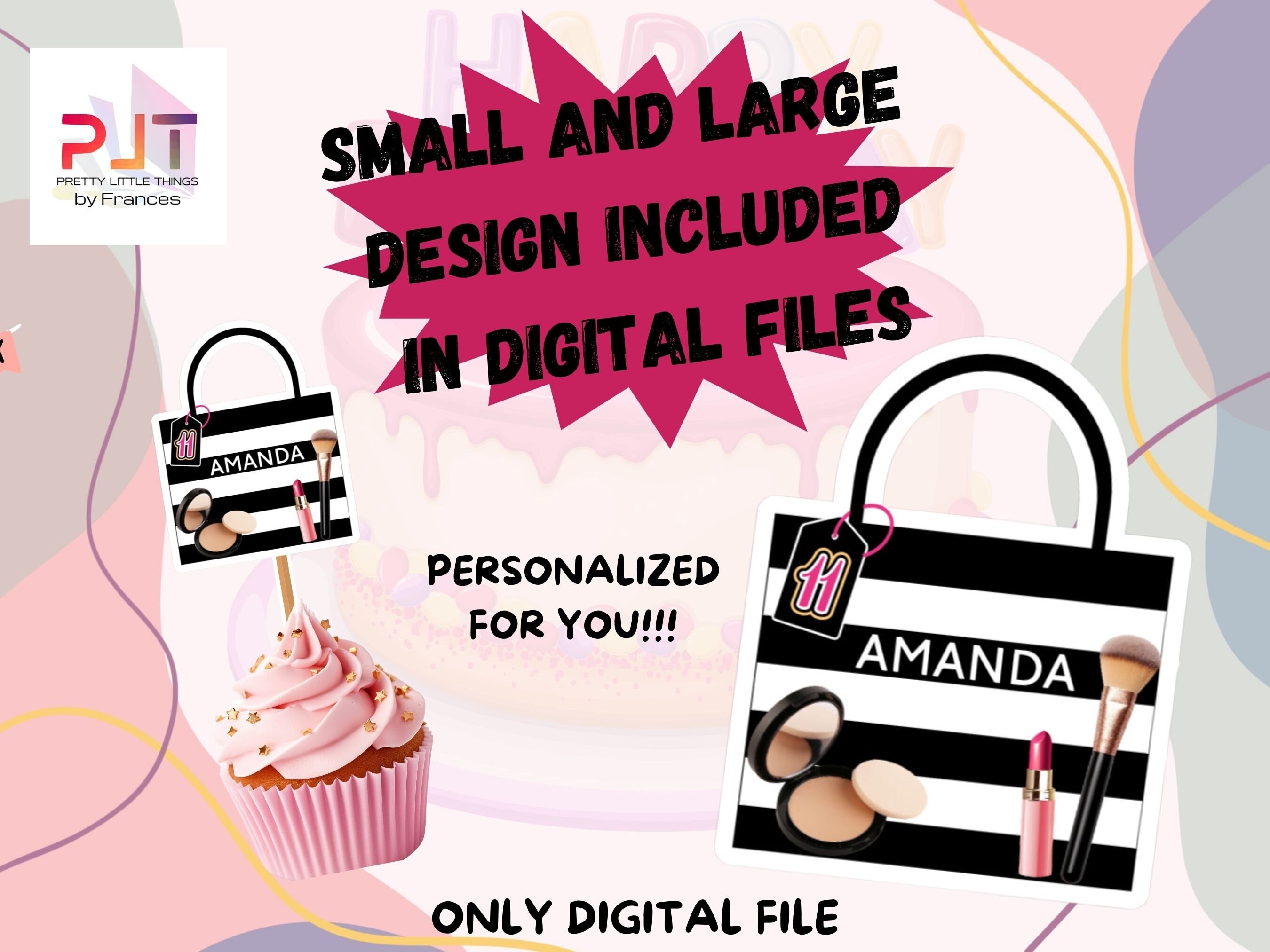 Cupcake Sephora-deluxe Inspired Cupcake Topper Digital File PDF PNG JPG ...