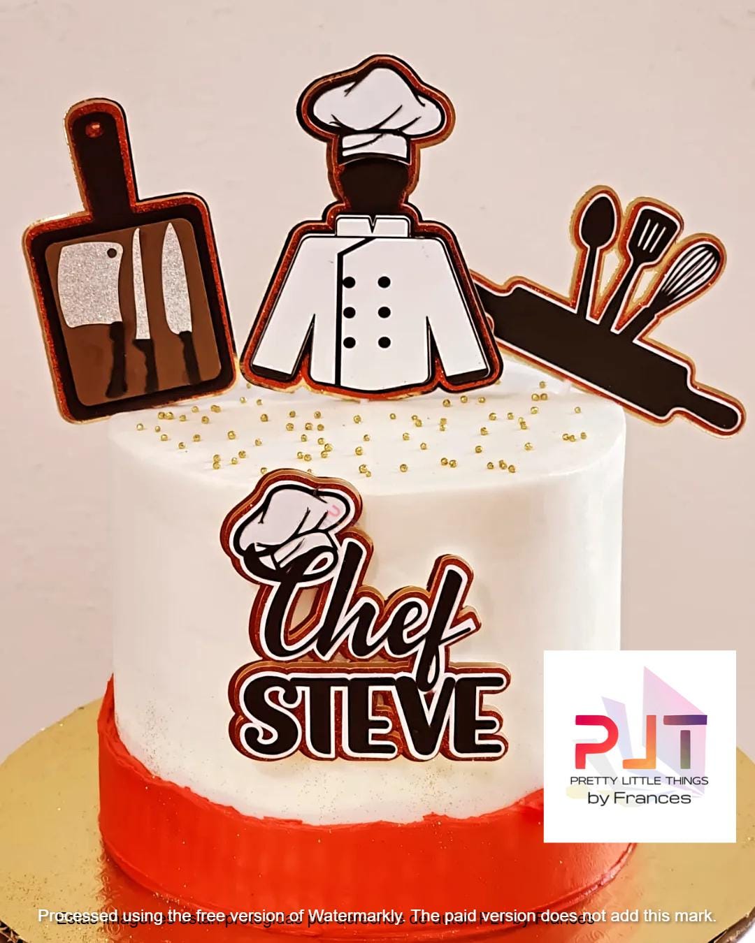 Chef Themed Cake Topper Personalized - Etsy