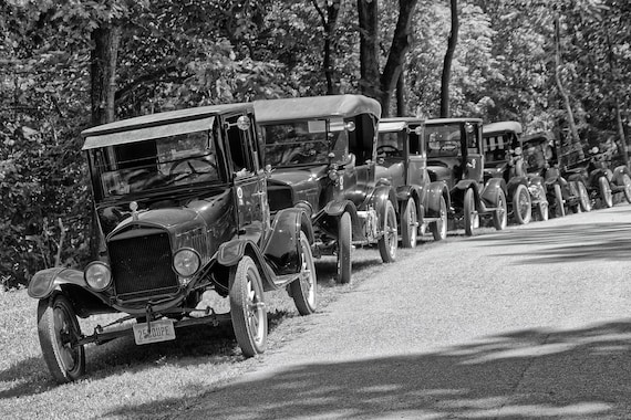 Ford Model T Vintage Black and White Automobile Car Gorgeous | Etsy