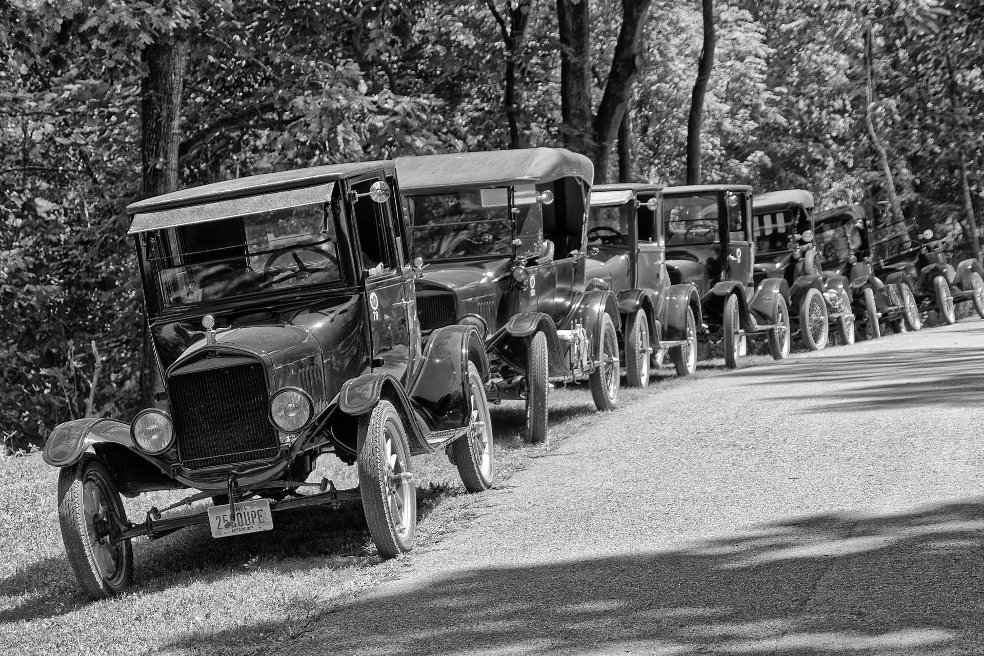 Ford Model T Vintage Black and White Automobile Car Gorgeous Scene ...