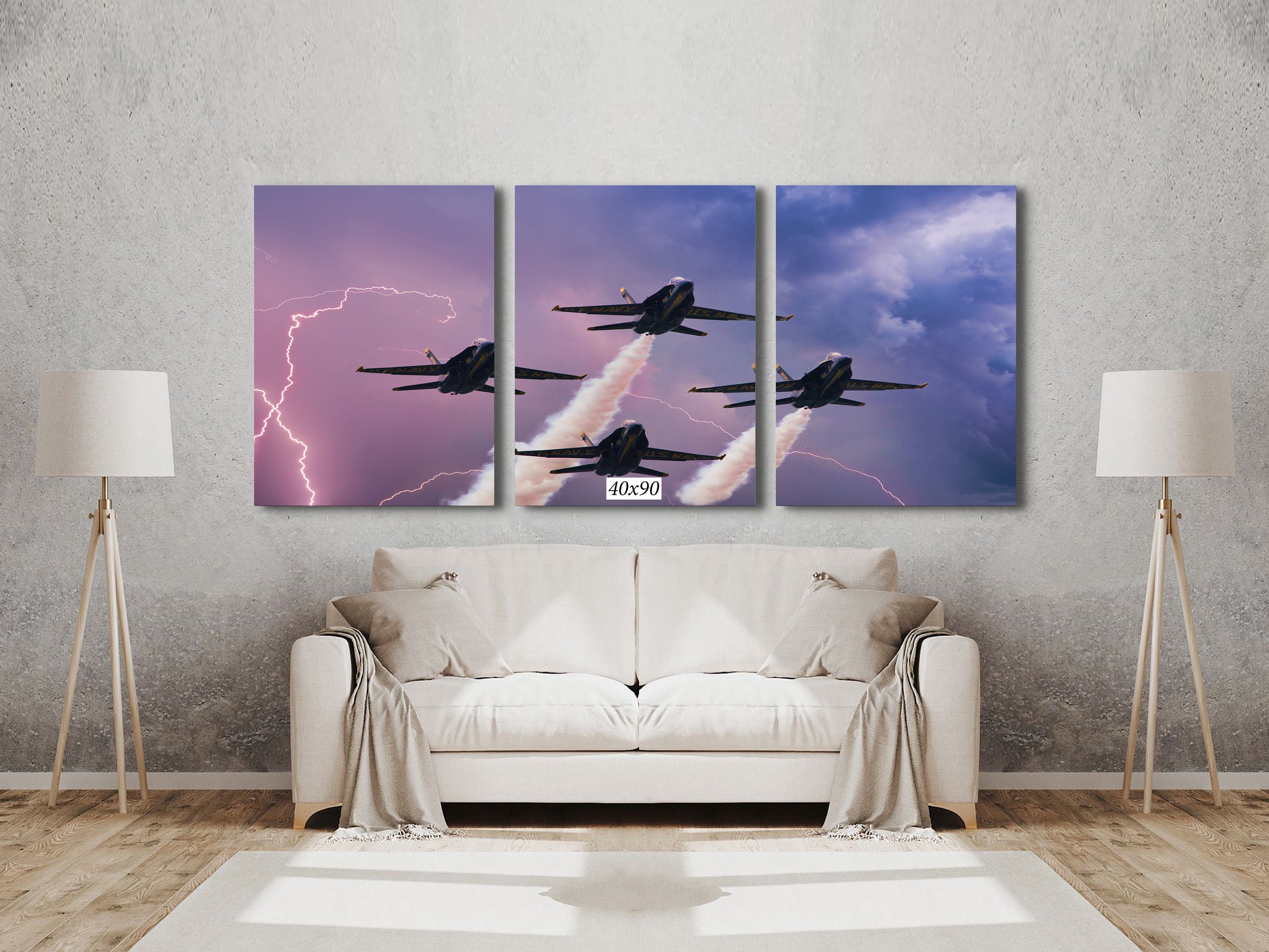 American Patriotic Blue Angels US Navy Gorgeous Scene Canvas Prints ...