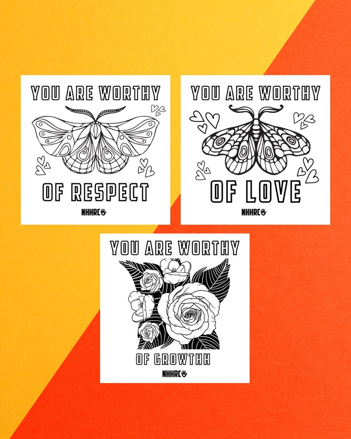 You Are Worthy Harm Reduction Sticker Pack of Three | New Hampshire Harm Reduction Coalition - Etsy