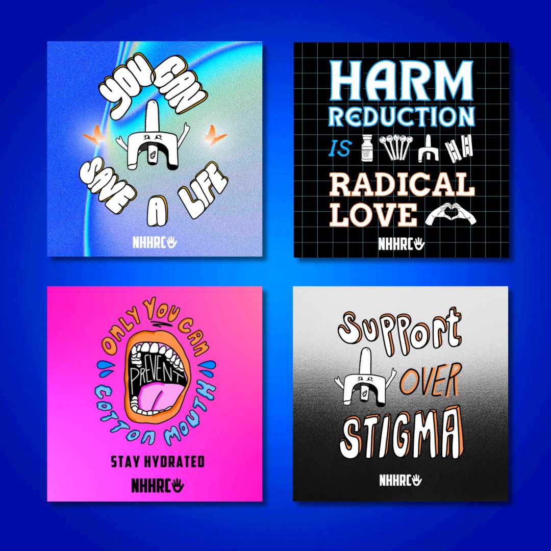 Harm Reduction Sticker 4-pack - Etsy