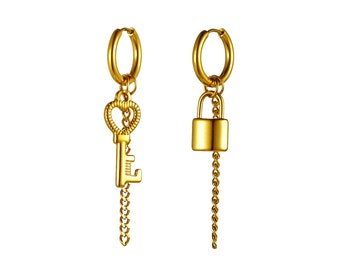 Lock and Key Earrings | Etsy