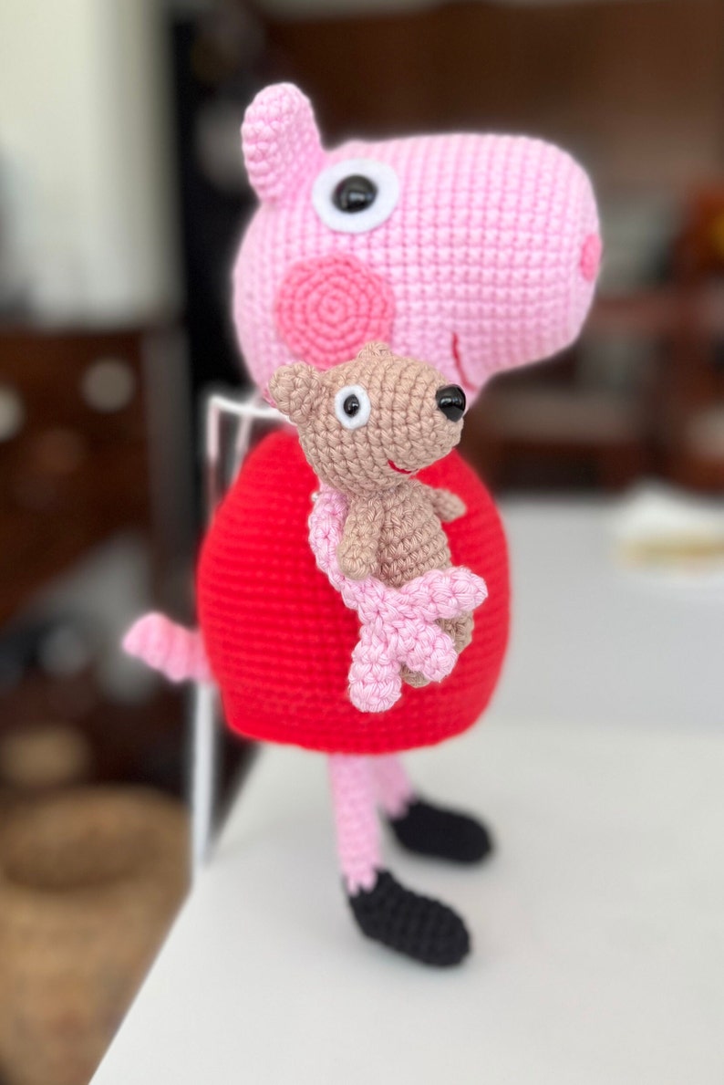 Peppa Pig Wellies and Teddy Bear Crochet Pattern - Etsy UK