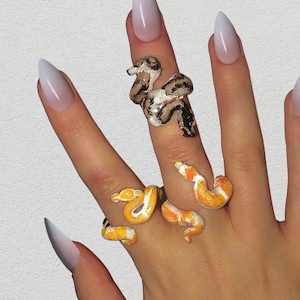 Realistic Clay Snake Ring Ball Python Handmade Adjustable - Etsy