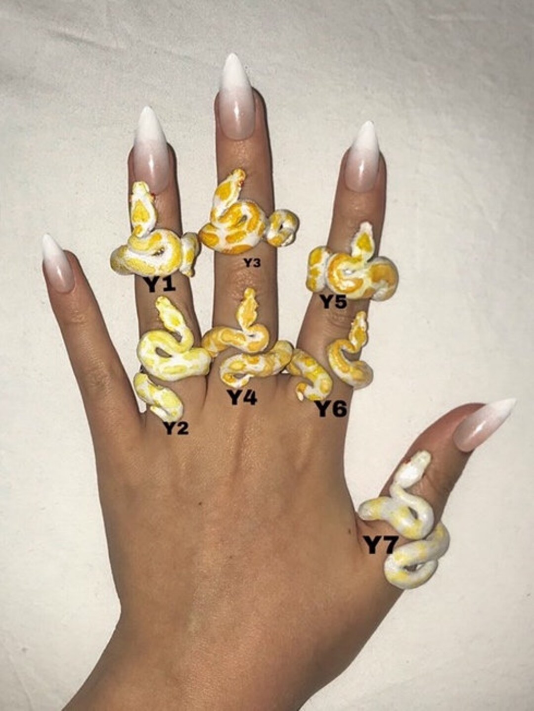 Realistic Clay Snake Ring Ball Python Handmade Adjustable - Etsy