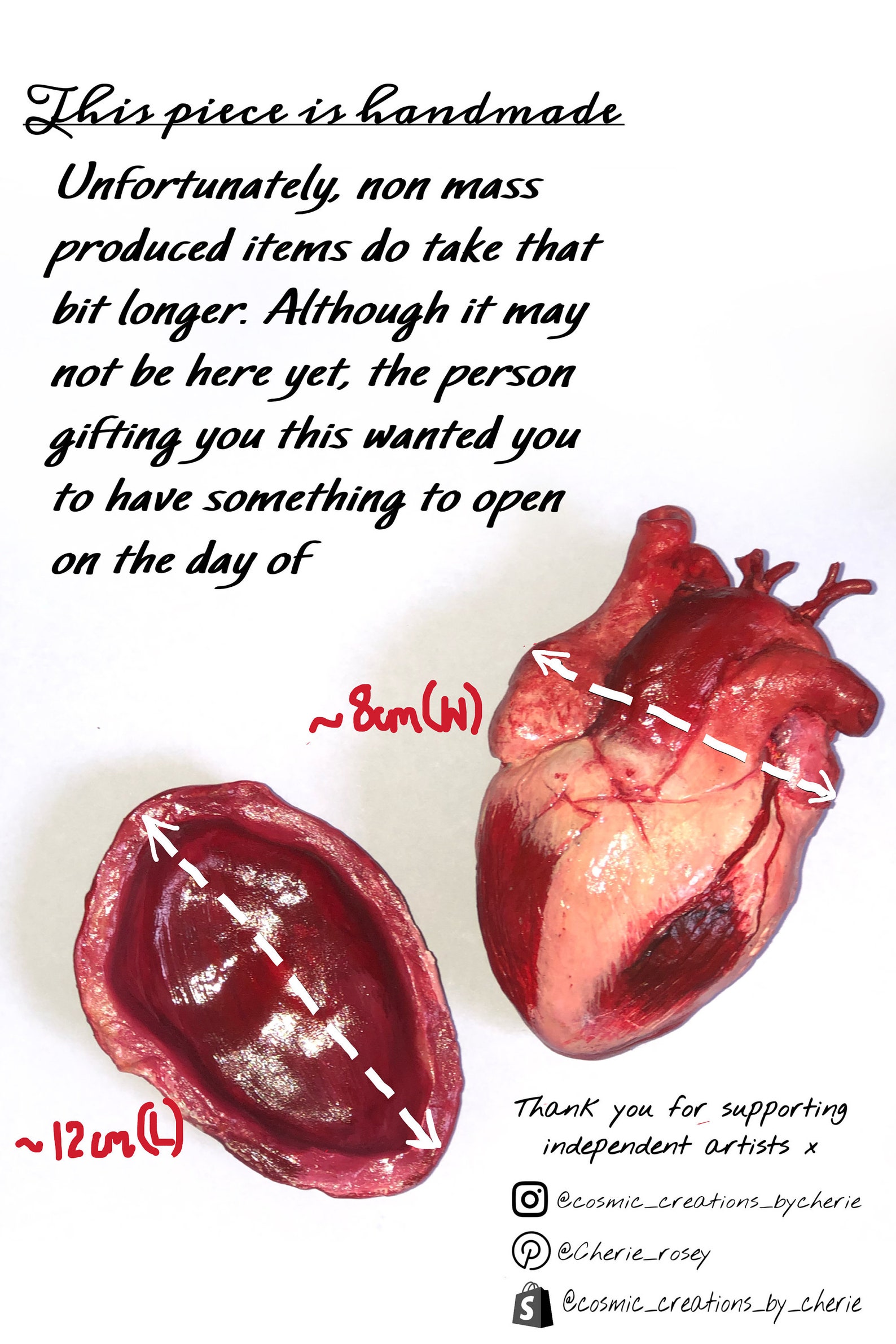 Anatomical Heart Box Decor Handmade Clay Trinket - Etsy