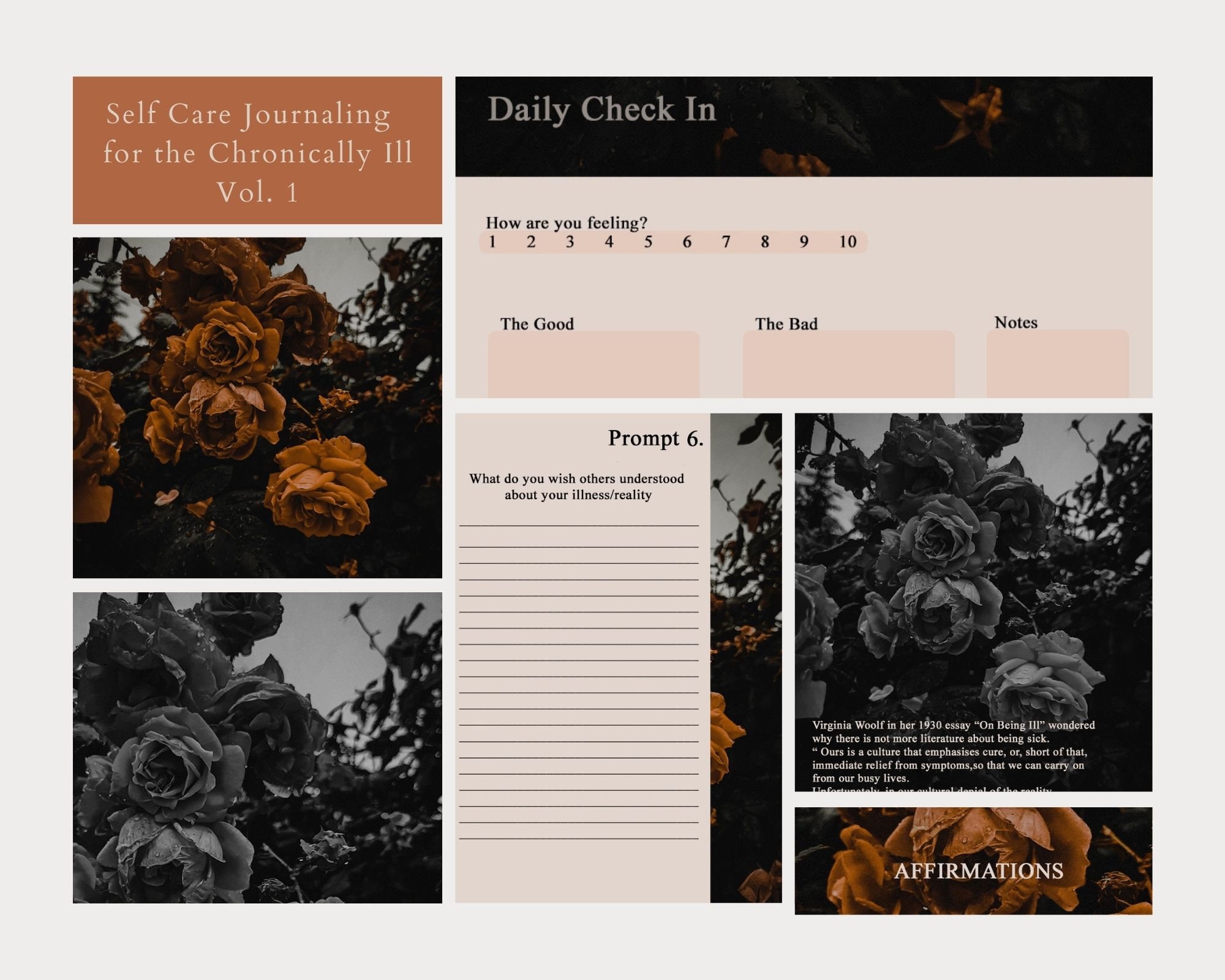 Self Care Chronic Illness Gratitude Wellness Micro Journal Self Care ...