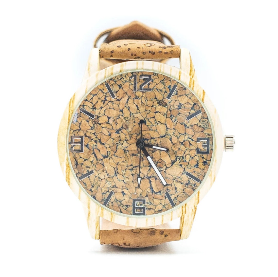 Natural Cork Watch Face With Strap Unisex / Cork Watch/ Watch / Vegan ...