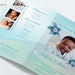Blue Baby Funeral Program. Child Stillborn Memorial Canva Template. - Etsy