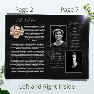 8 Page Legend Magazine Style Funeral/memorial Program. Canva Template ...