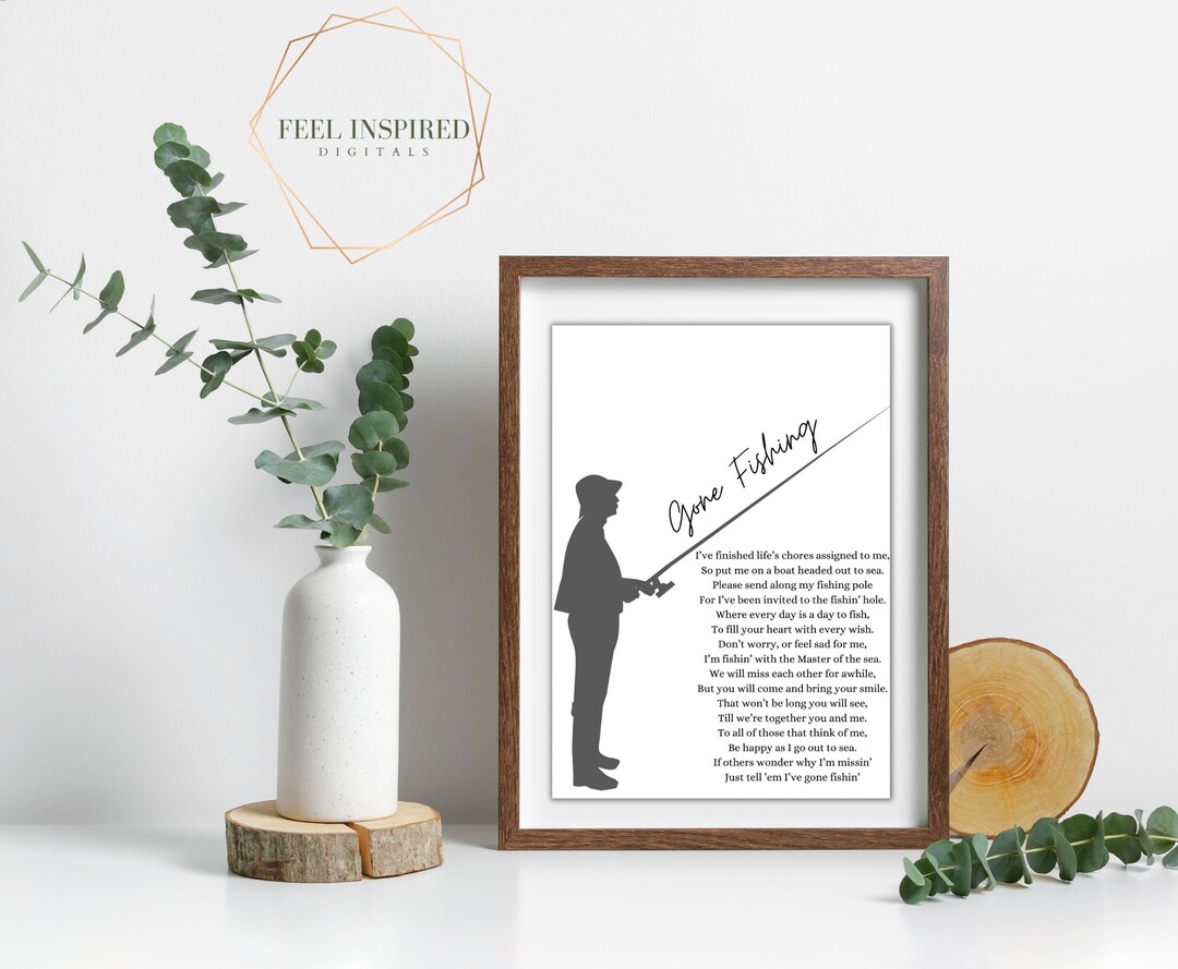 Gone Fishing Poem Printable: Memorial Table Art (digital Download) - Etsy