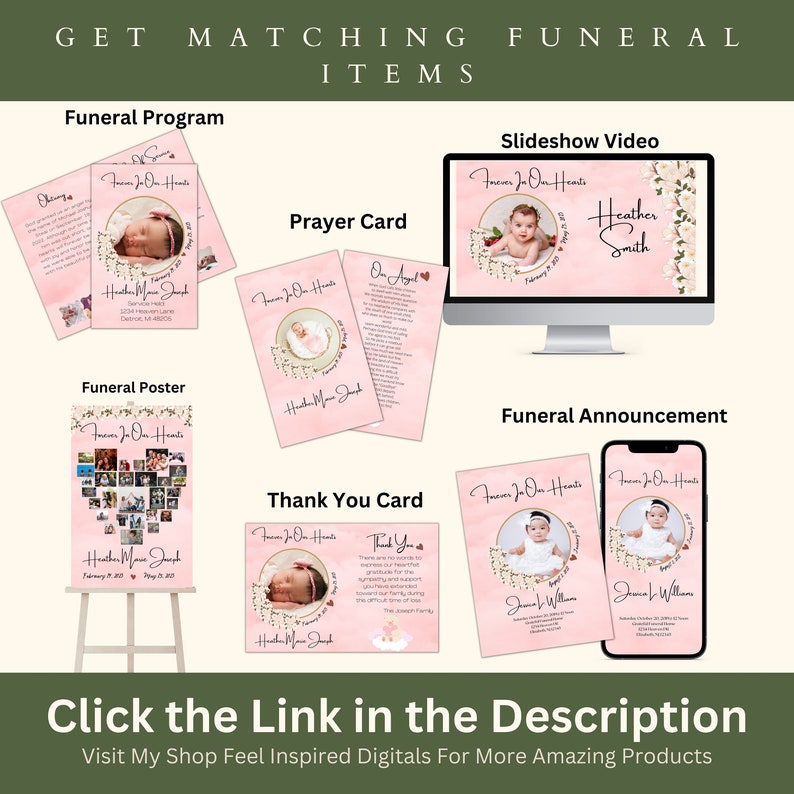 Baby/child Funeral Program Template Girl/female Obituary - Etsy
