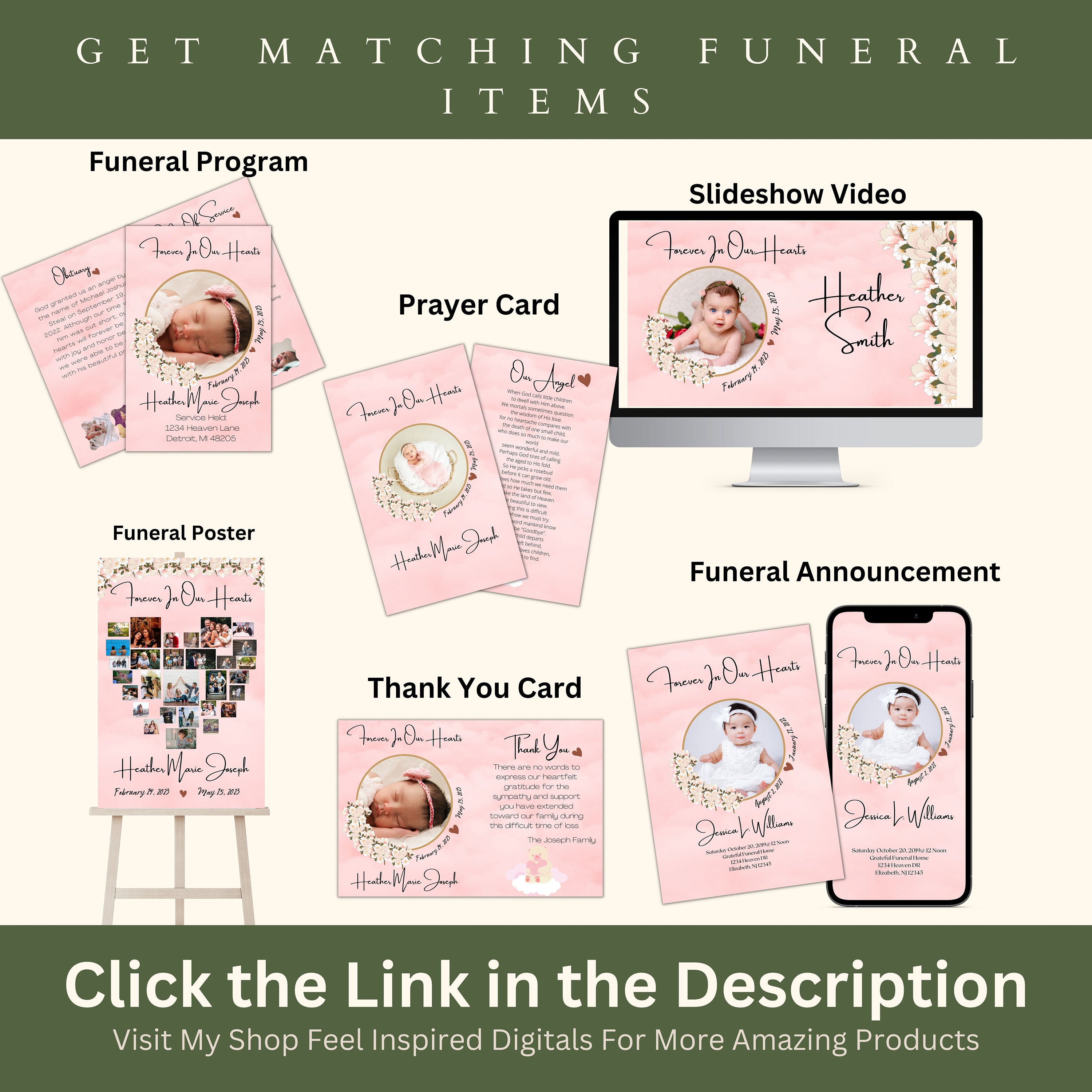 Baby/child Funeral Program Template, Girl/female Obituary Canva Self ...