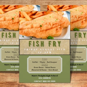 Editable Fish Fry Flyer. 5x7 DIY Printable. Canva Template - Etsy