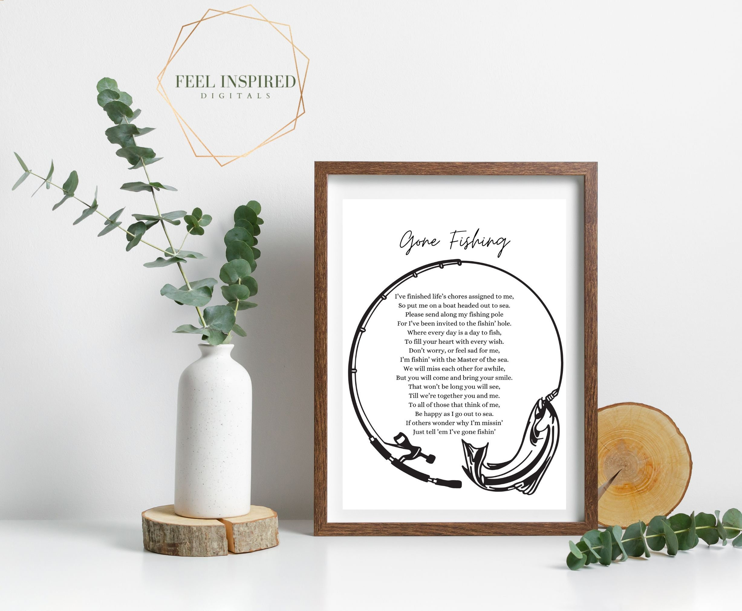Gone Fishing Poem Printable: Memorial Table Art (digital Download) - Etsy