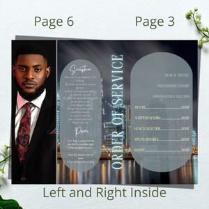 8 Page Elegant Magazine Style Funeral/memorial Program. Canva Template ...