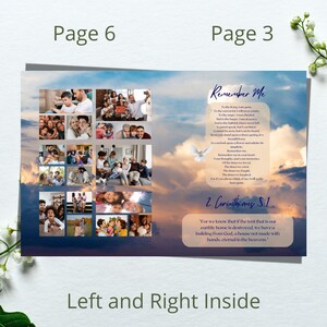 Sky Clouds Funeral Program Template: Obituary, Magazine Style (digital ...