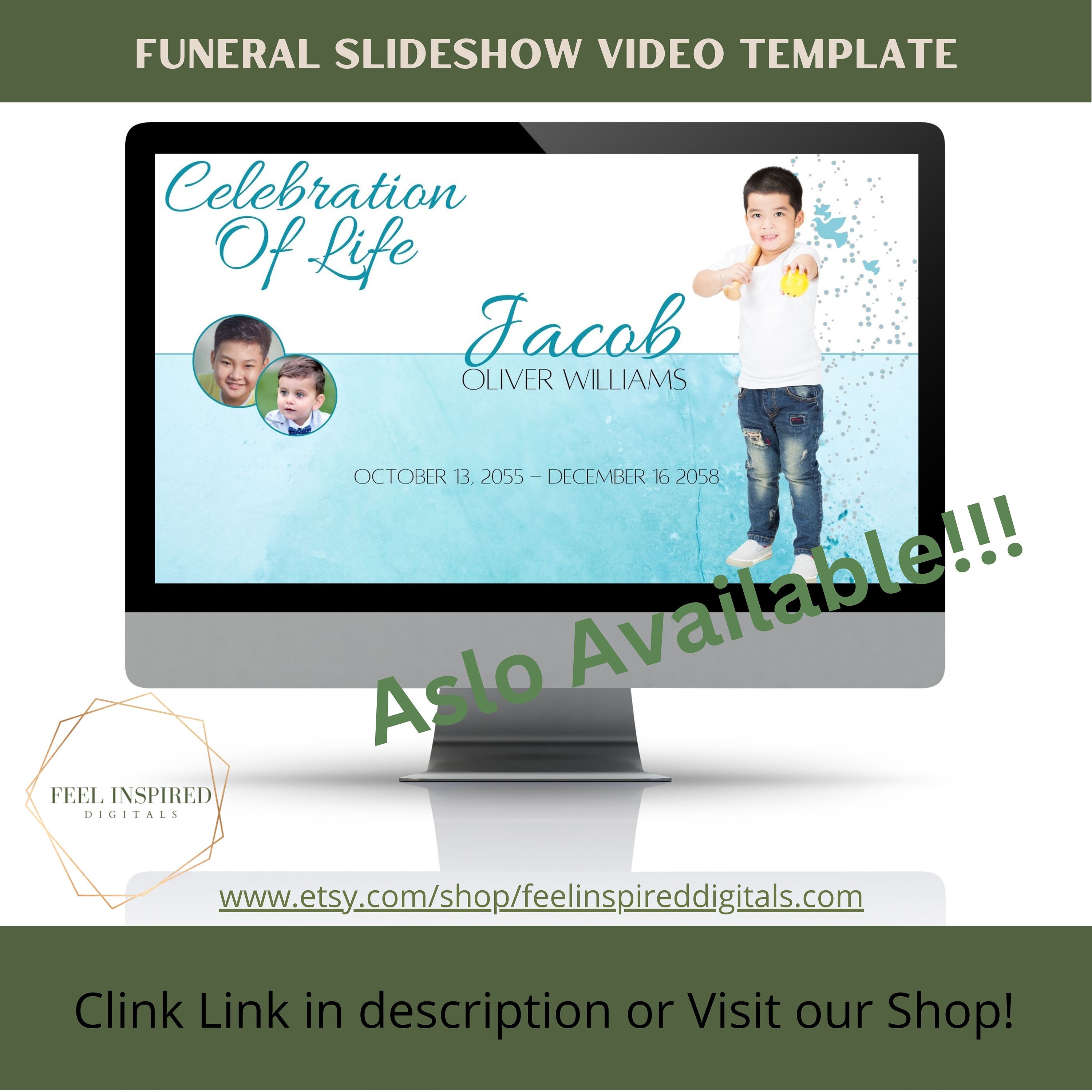 Baby Blue Funeral Program Template. Editable Obituary. Kids and Baby - Etsy