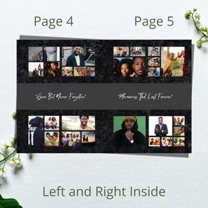 Black Magazine Style Funeral/memorial Program. Canva Template. 8 Pages ...