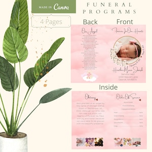 Baby/child Funeral Program Template, Girl/female Obituary Canva Self ...